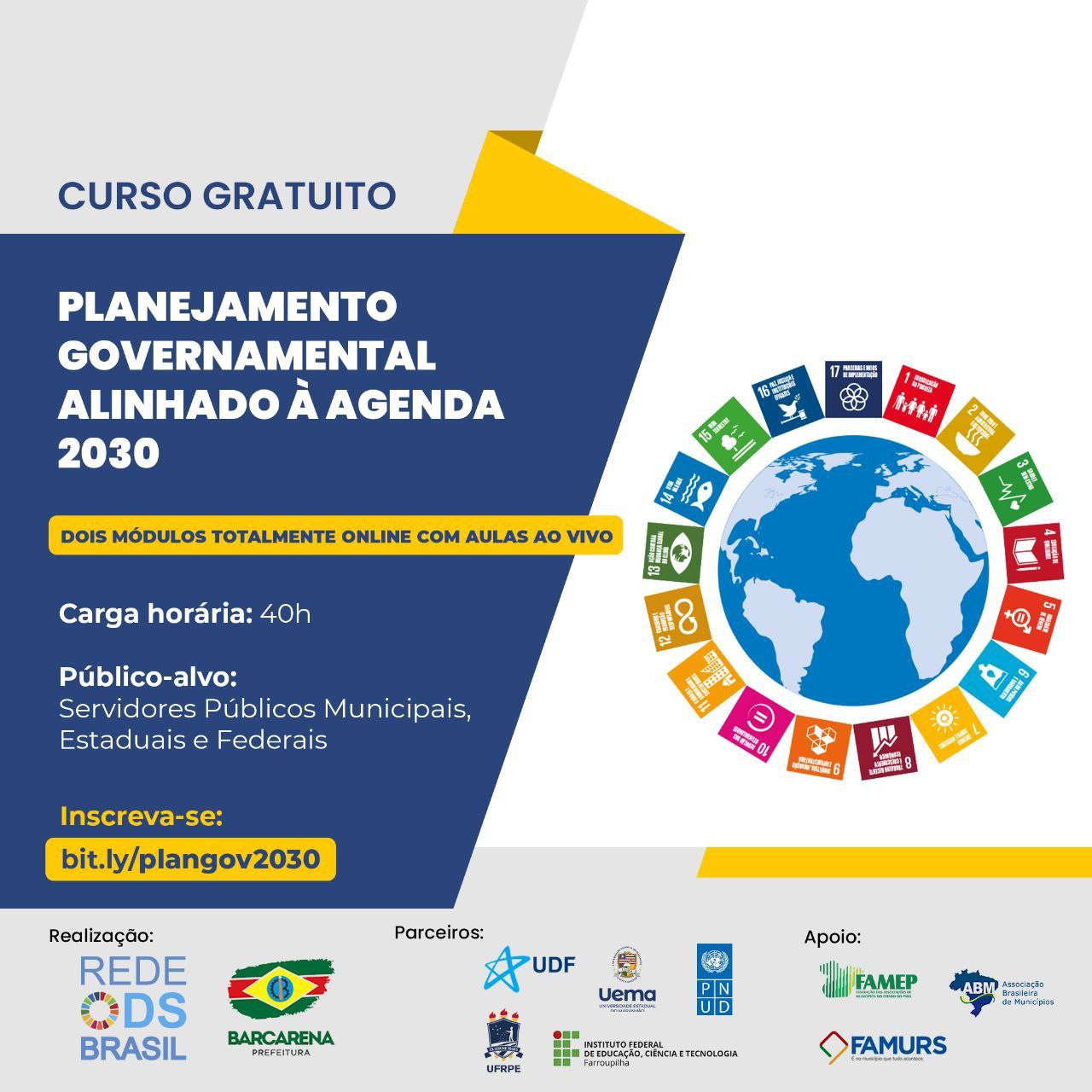ODS | Curso Planejamento Governamental alinhado à Agenda 2030