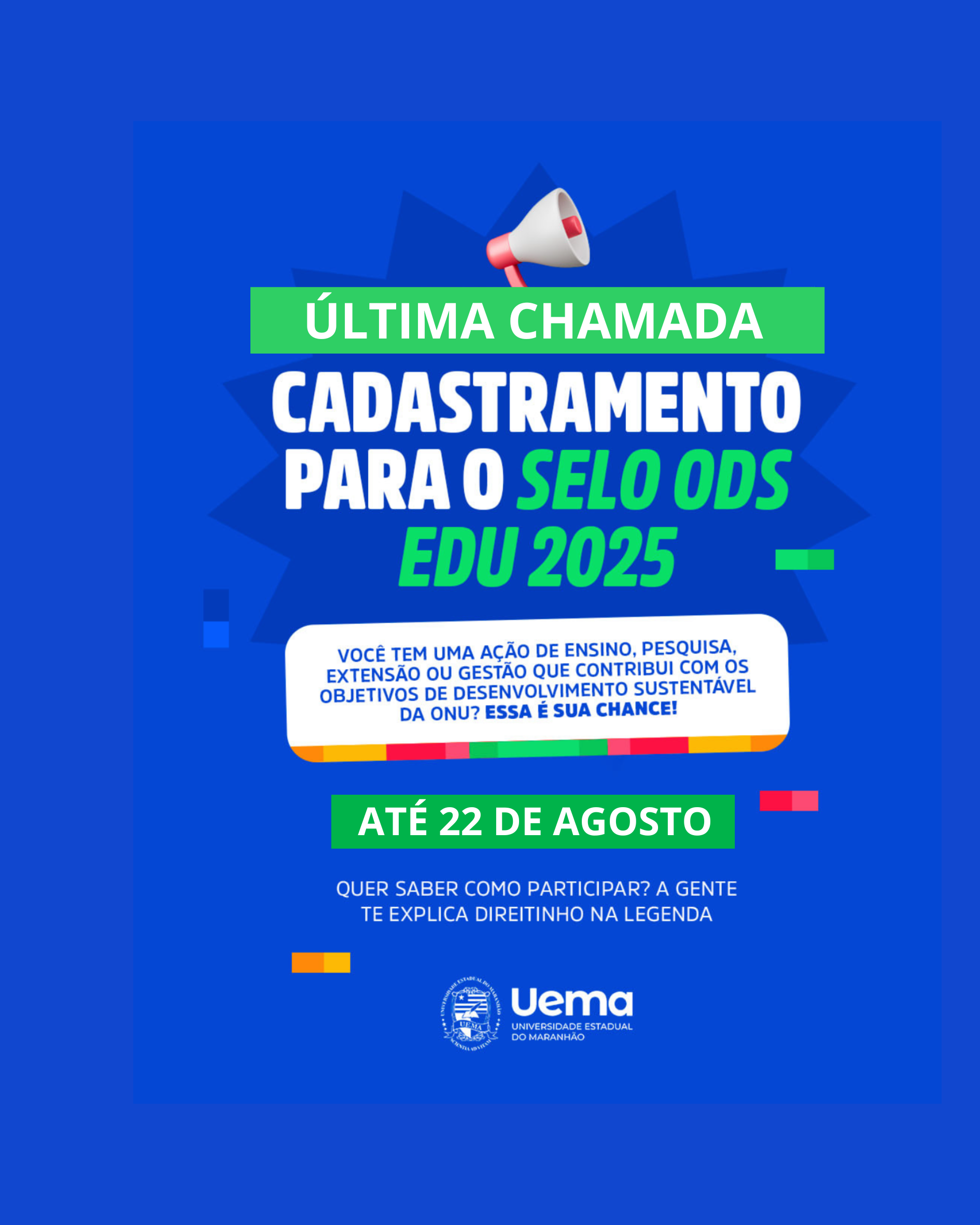 ODS | ÚLTIMA Chamada para o Cadastramento de Iniciativas – Selo ODS EDU ...
